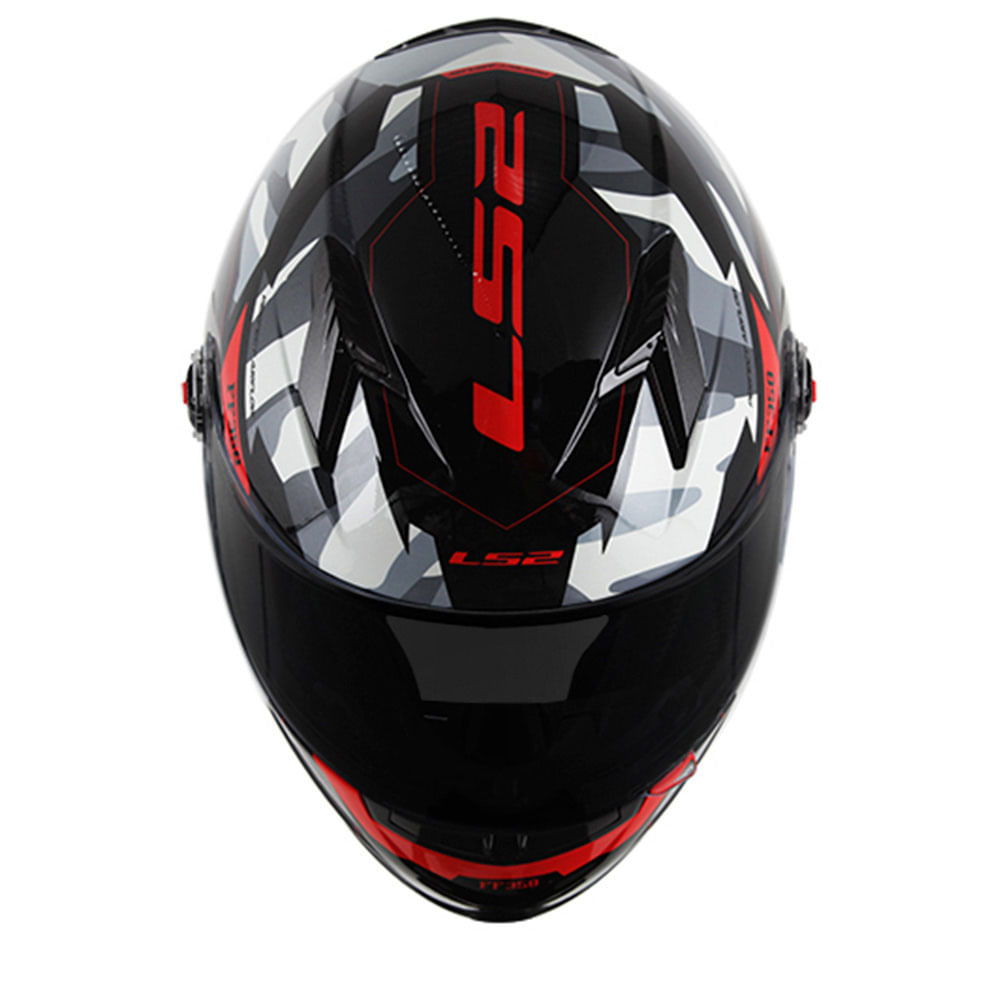 Capacete LS2 FF358 Tank Camo Preto Vermelho - MOTO BR