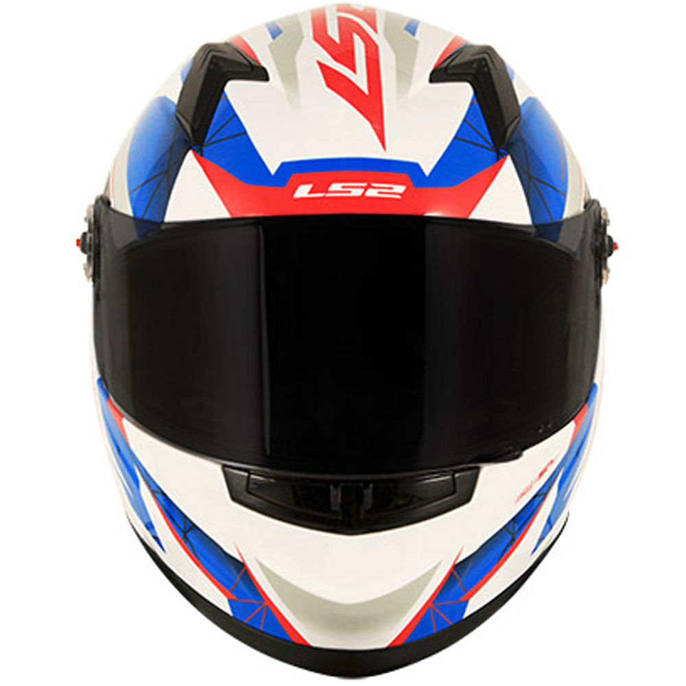 Capacete LS2 FF358 Draze Branco Azul Vermelho - MOTO BR