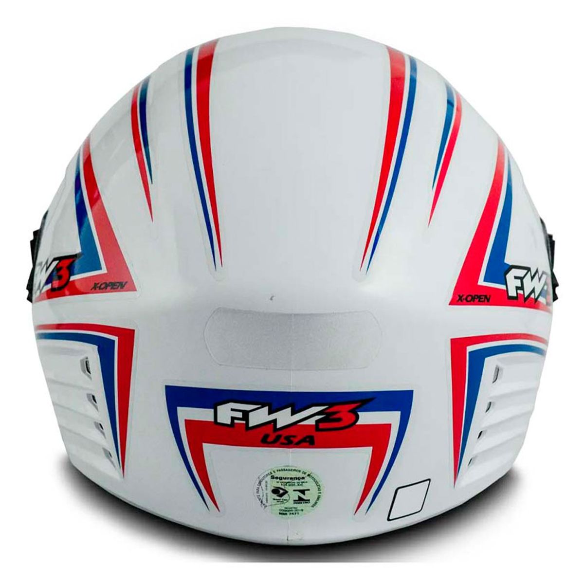 Capacete FW3 X Open Branco Usa - MOTO BR