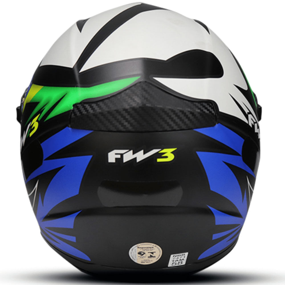 Capacete FW3 GTN Brasil Fosco - MOTO BR