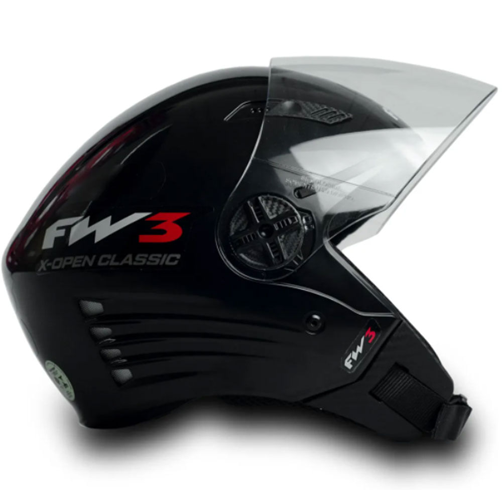 Capacete FW3 X Open Preto - MOTO BR