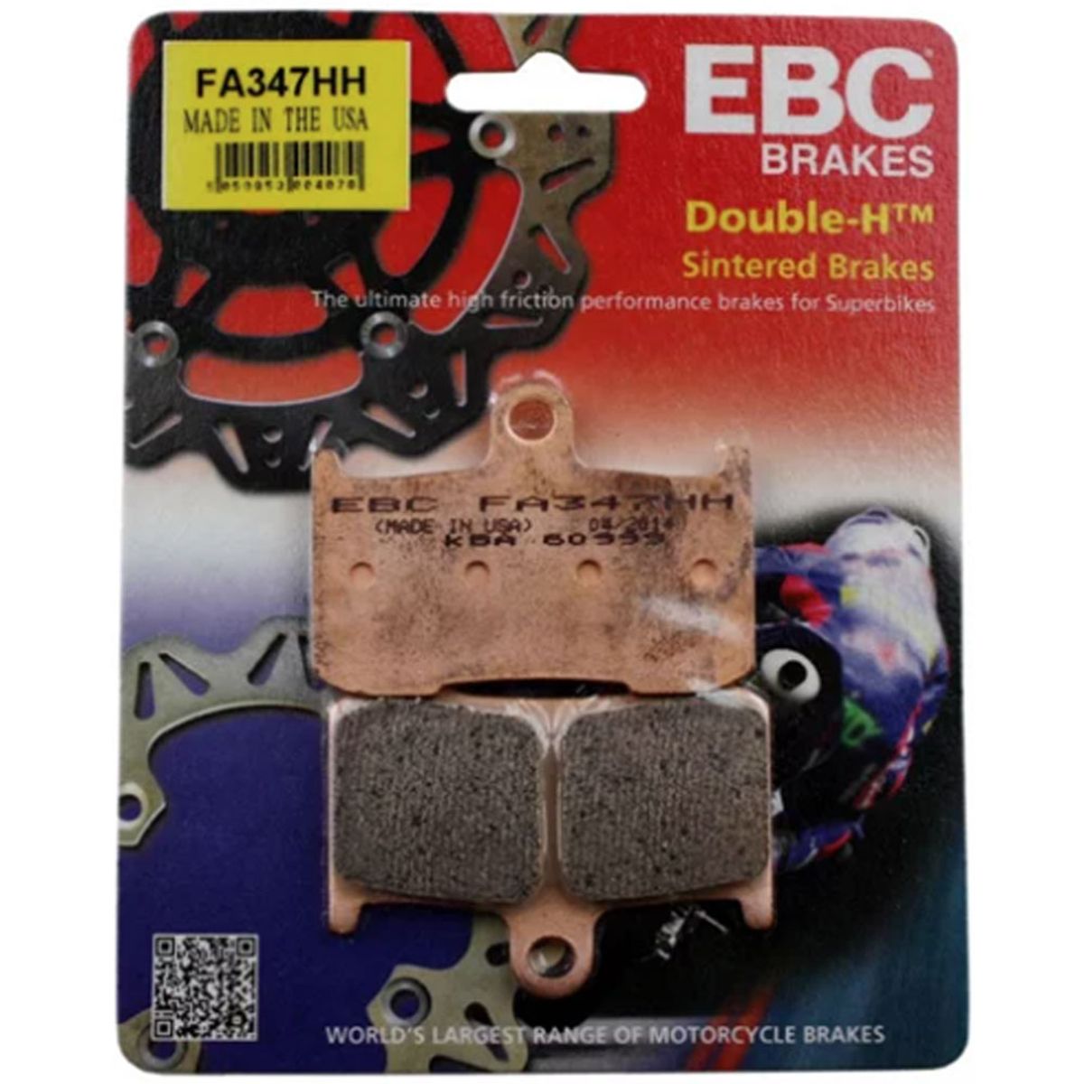 Pastilha Freio Dianteiro Daytona 675 GSXS 750 FA347HH - EBC - MOTO BR