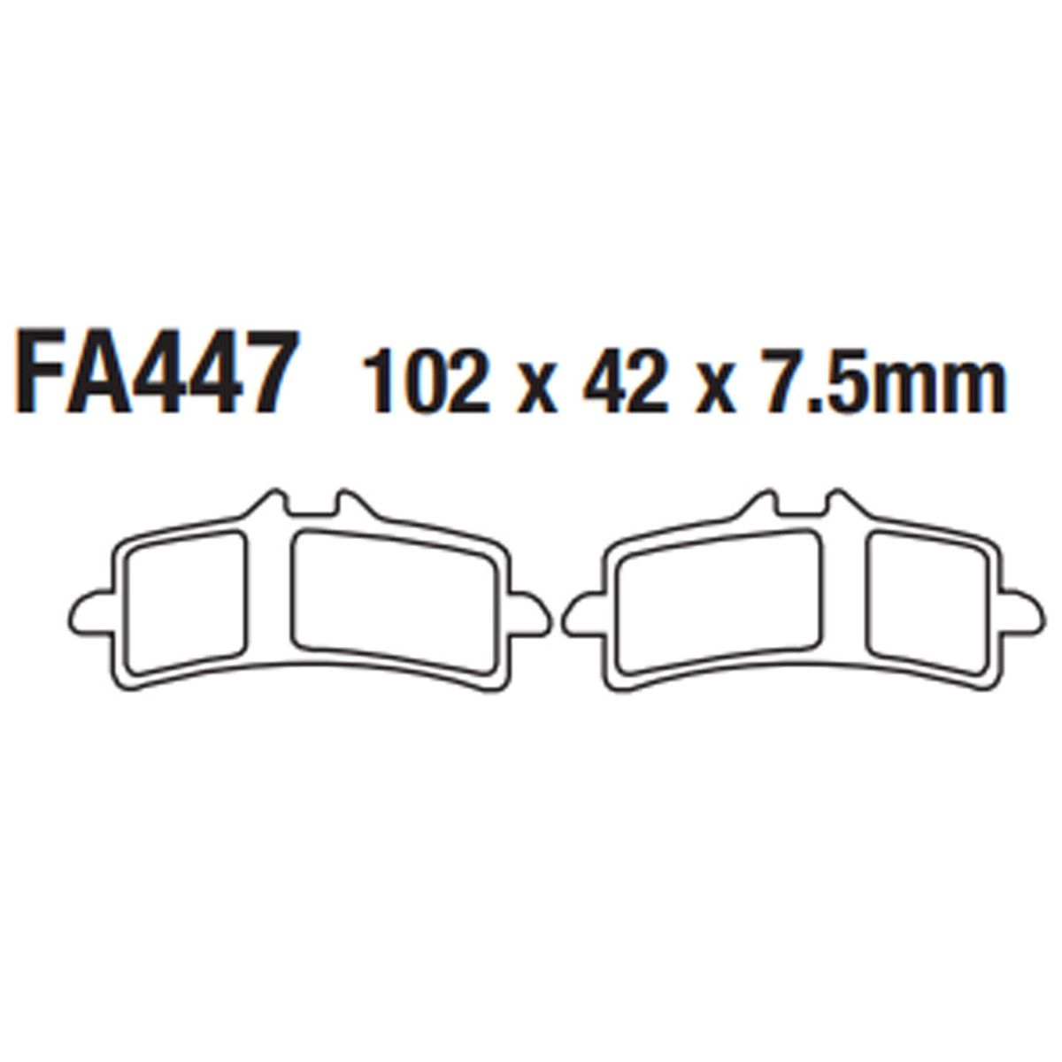 Pastilha Freio Dianteira Ninja ZX10R GSXR 600 FA447HH - EBC - MOTO BR