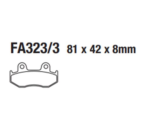 Pastilha Freio Traseira Burgman 250 400 99-00 FA323/3 - EBC - MOTO BR