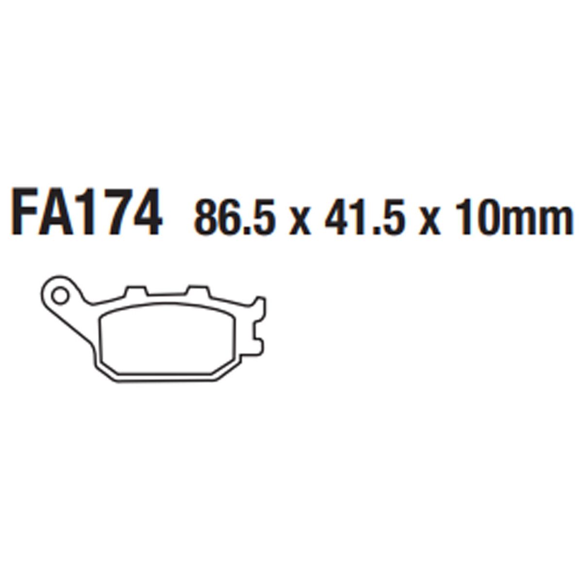 Pastilha Freio Traseira CB 600 Hornet MT-07 FA174HH - EBC - MOTO BR