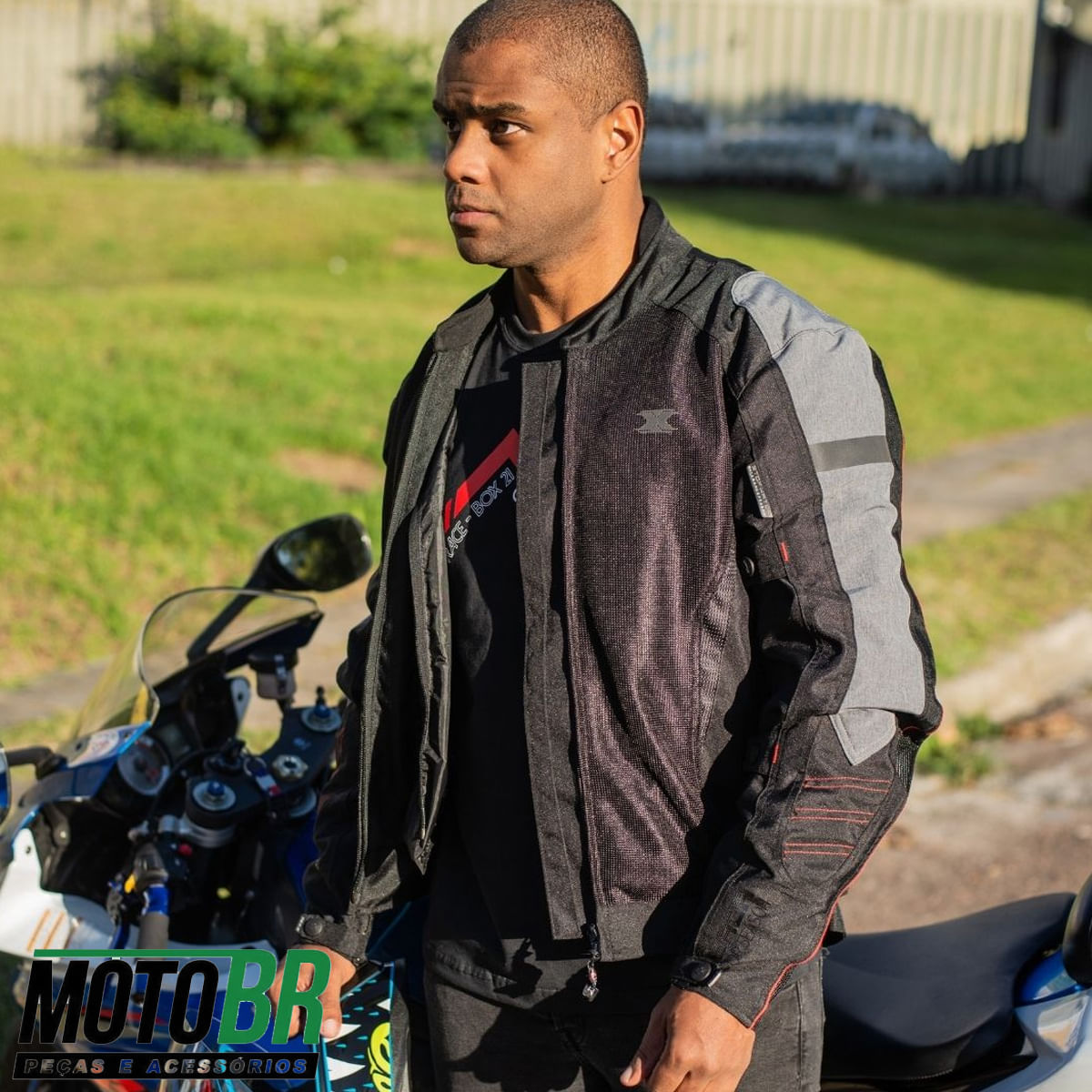 Jaqueta Texx Saga Four Season V2 Masculina Preto Cinza - MOTO BR