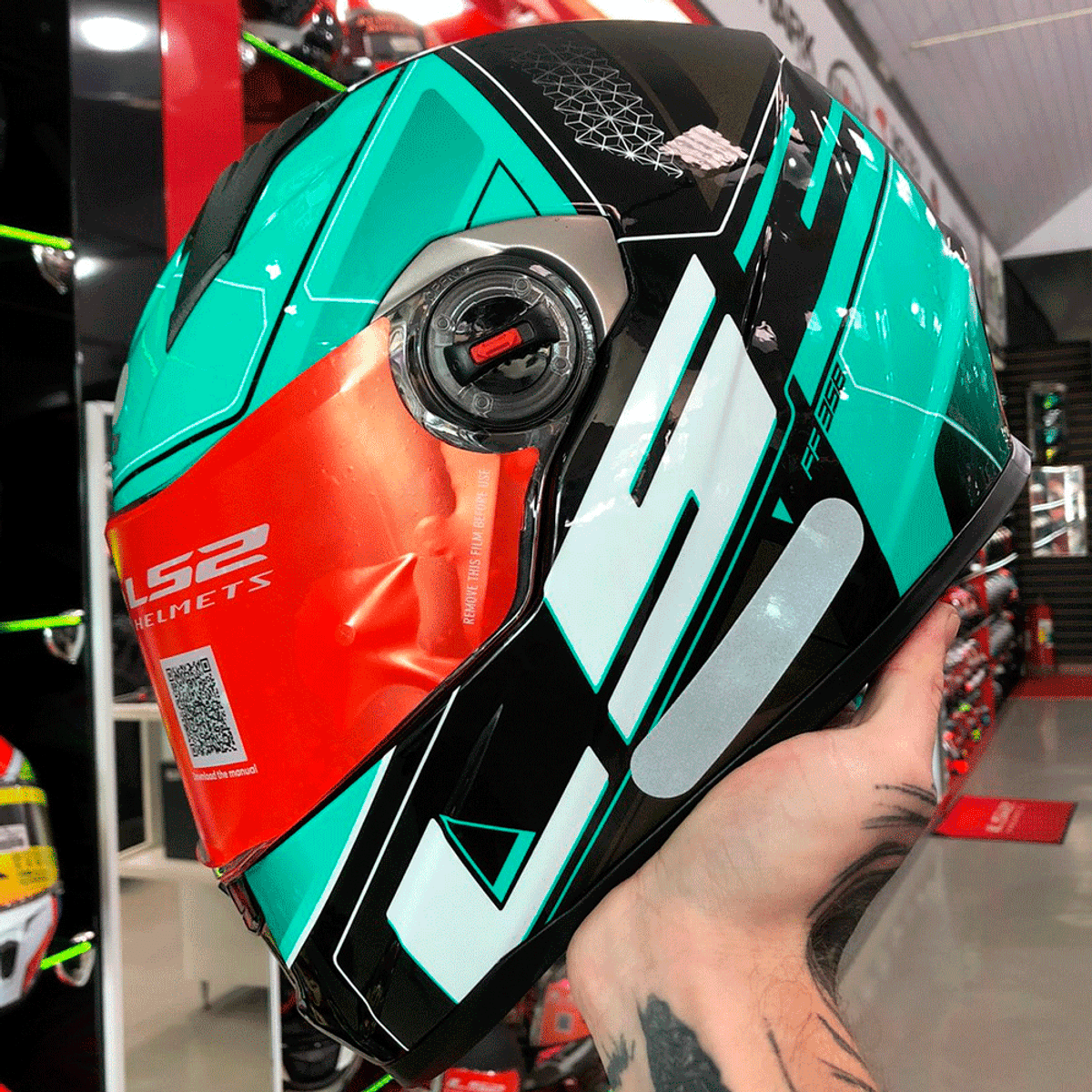 Capacete LS2 FF358 Ultra Preto Verde - MOTO BR