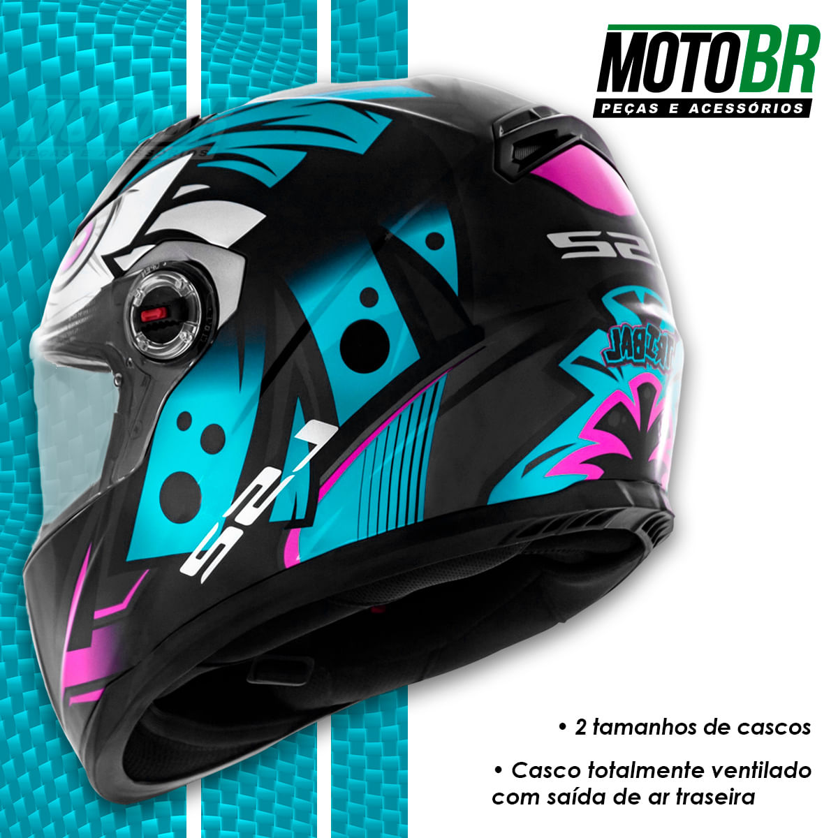 Capacete LS2 FF358 Tribal Verde - MOTO BR