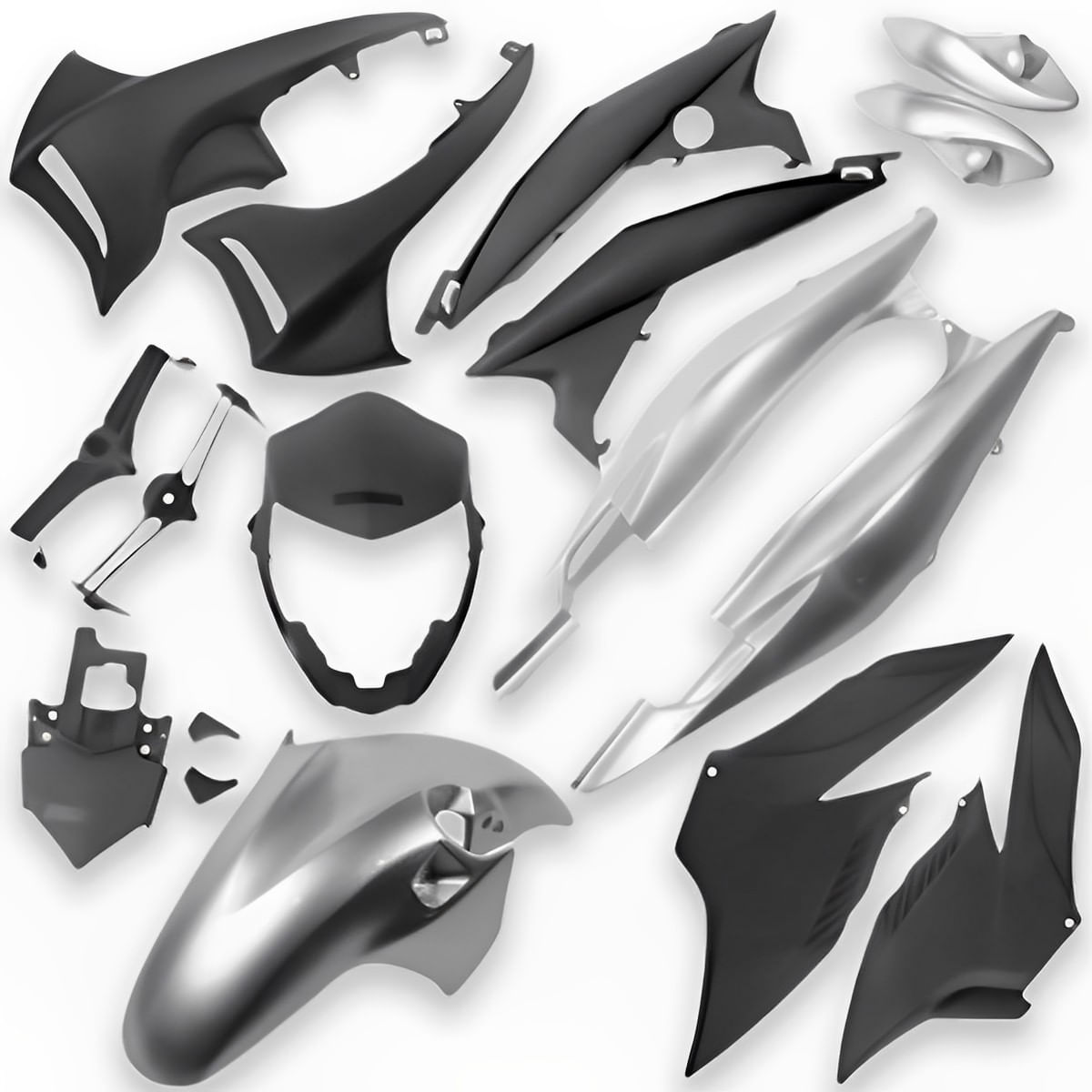 Kit Carenagem Completo CB 300 2010 Prata Force Metálico - MOTO BR