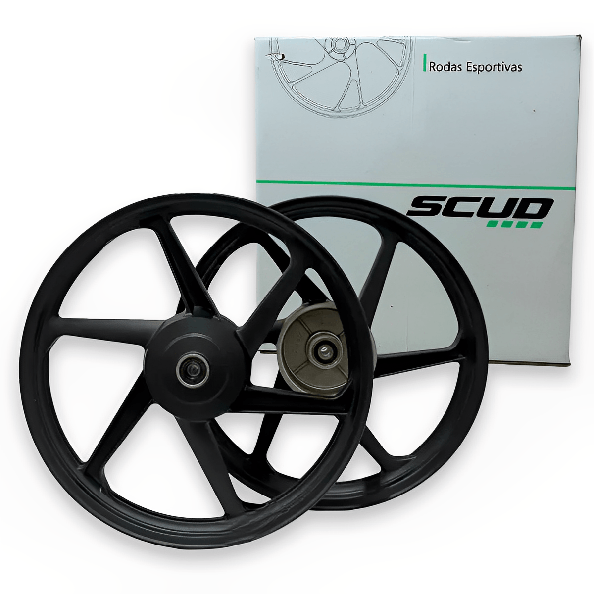 Roda Liga Titan 150 KS Titan 160 Start 160 Tambor 6P Preta - MOTO BR