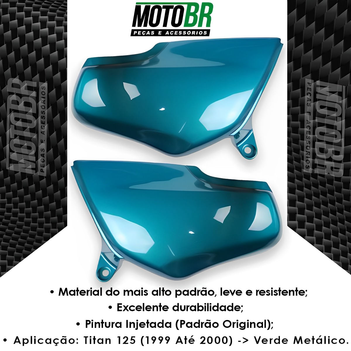 Tampa Lateral Cg Titan 125 1999 Até 2000 Verde Metálico - MOTO BR