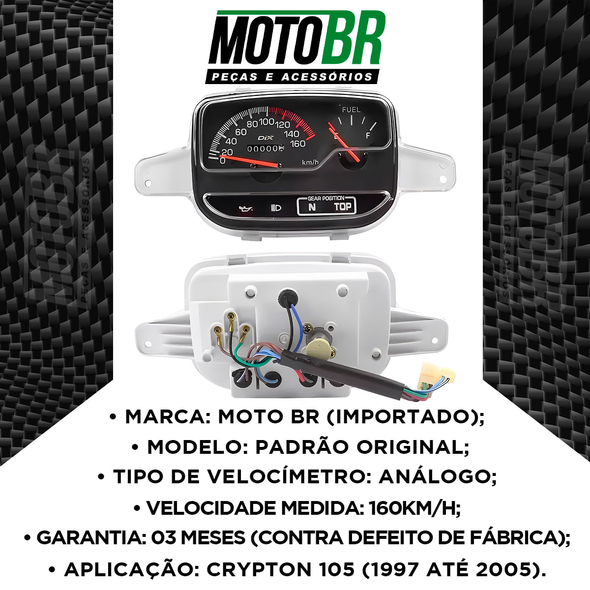 Painel Completo Yamaha Crypton 105 1997 Até 2005 - MTBR - MOTO BR
